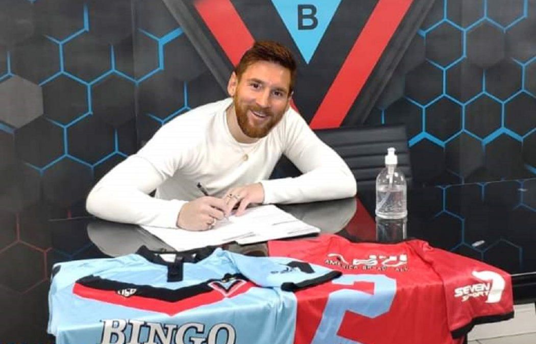 Messi quedó libre y un club de Brown hizo un meme que se volvió viral