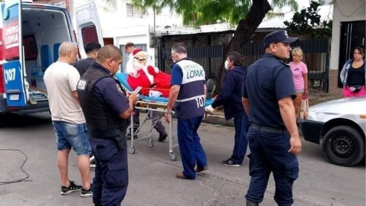 Atropellaron al Papá Noel de Lomas de Zamora