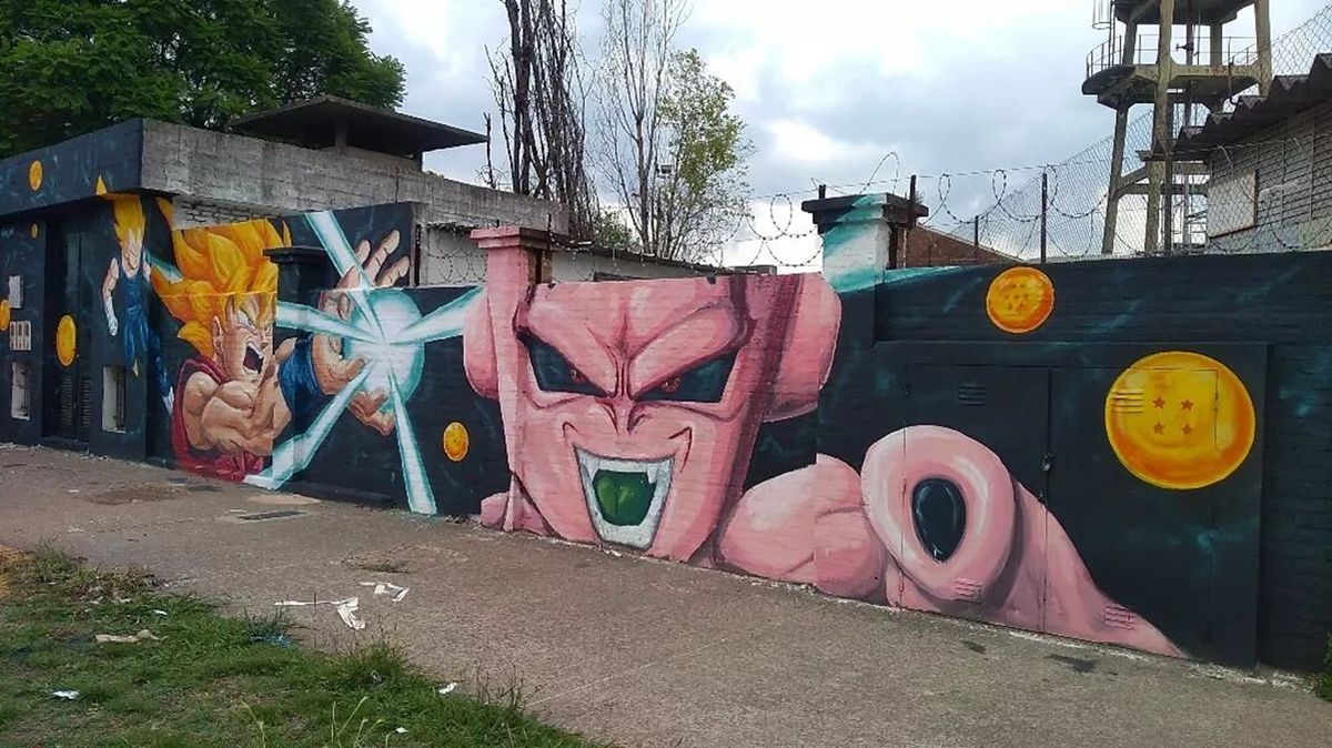 El mural de Dragon Ball Z que es furor en Burzaco y llena de nostalgia ...