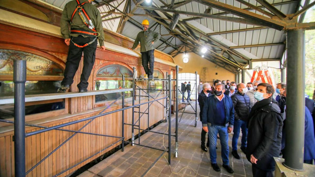 Restauran el tren presidencial de la quinta de Perón en San Vicente