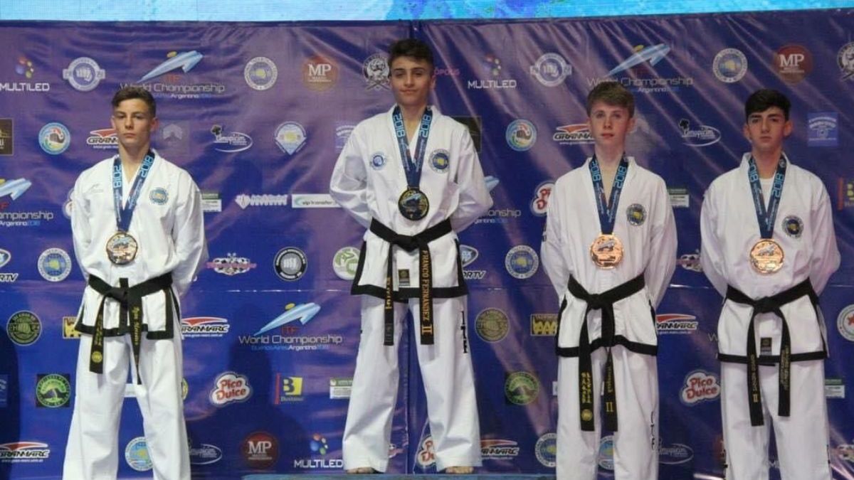Es de Ezeiza, tiene 22 años y ya salió campeón mundial de Taekwondo ITF tres veces